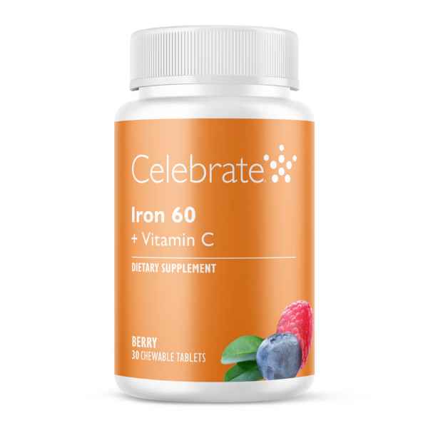 CELEBRATE IRON 60 mg - CHEWABLE BERRY (30 tablets) | North Carolina ...