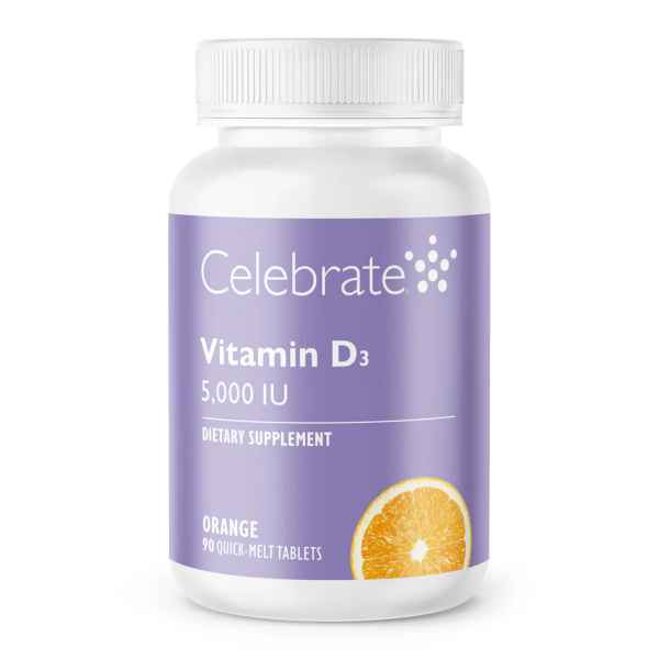 CELEBRATE VITAMIN D3 5,000 IU / 125 mcg - CHEWABLE ORANGE (90 ...