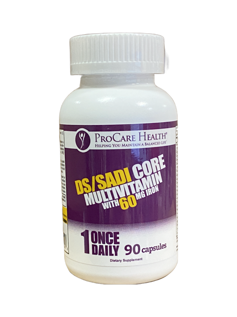 PROCARE DS/SADI CORE MULTIVITAMIN WITH 60 MG IRON (90 capsules) | North Carolina Surgery Rex ...